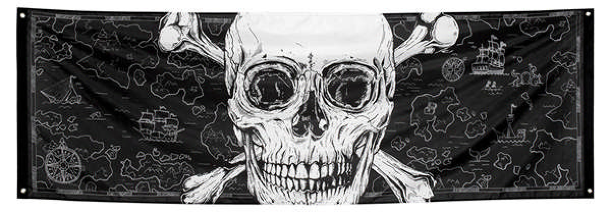 Osta Merirosvo Pääkallo Banneri Keskikokoinen Netistä - Nopea Toimitus ...