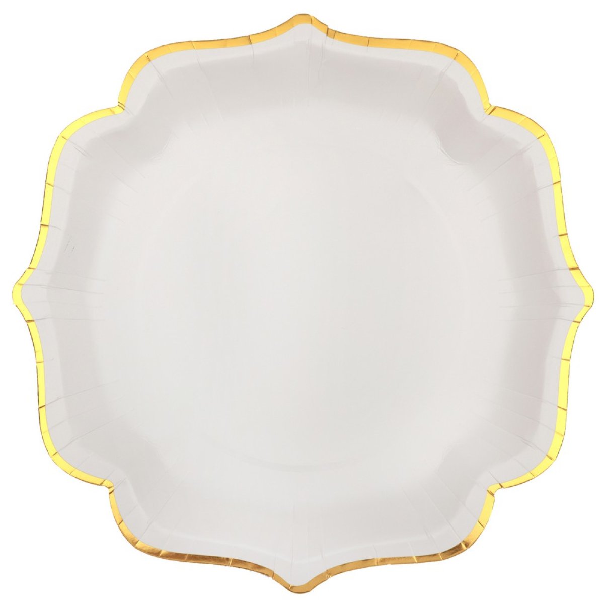 Osta Kultareunaiset Scallop Kertakäyttölautaset Netistä - Nopea ...