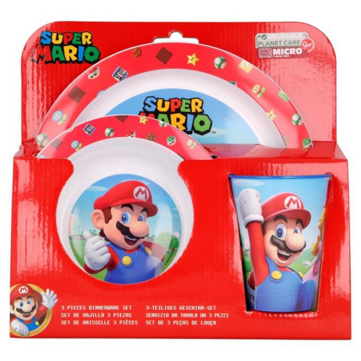 Osta Super Mario® Lautaset & Muki Setti Netistä - Nopea Toimitus: 2-3 ...
